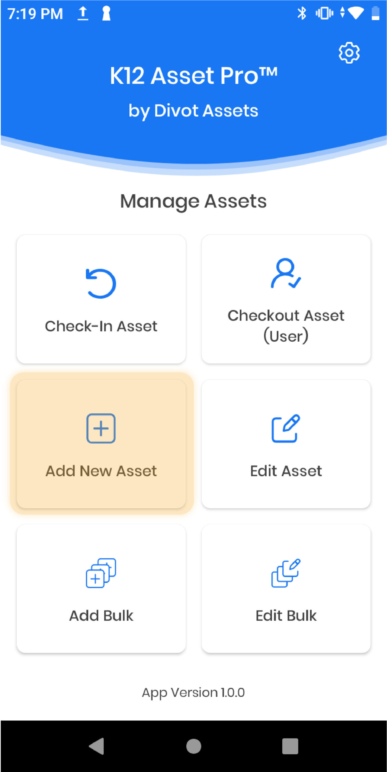 Add New Asset Divot Assets