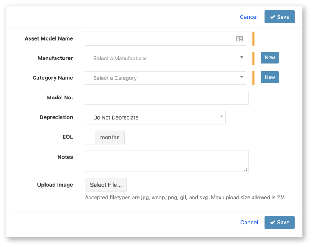 Add New Model - Divot Assets